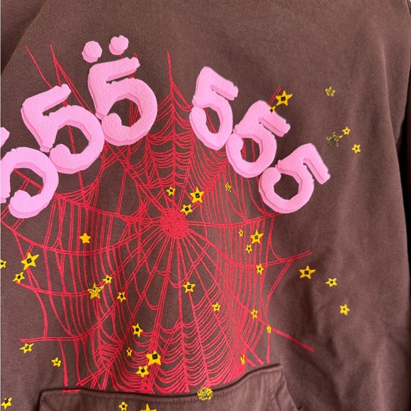 Sp5der | Shirts | Sp5der 555 555 Brown Spider Hoodie | Poshmark